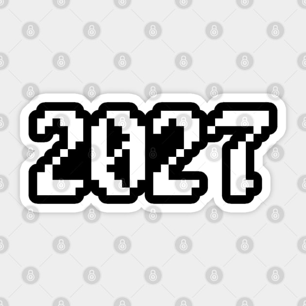 2027 in 8-bit Pixel - 2027 - Sticker | TeePublic